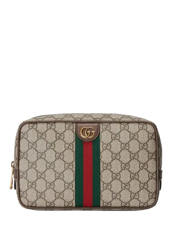 Gucci Savoy Toiletry Case With Web - Beige/ebony