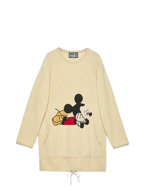 Gucci X Disney Cotton Crew Neck Dress - Beige