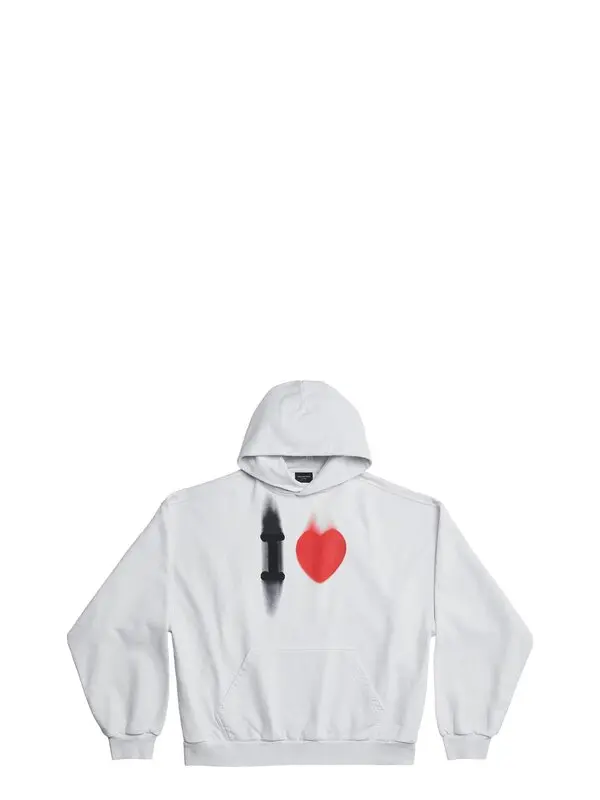 Balenciaga I Love Hoodie - White