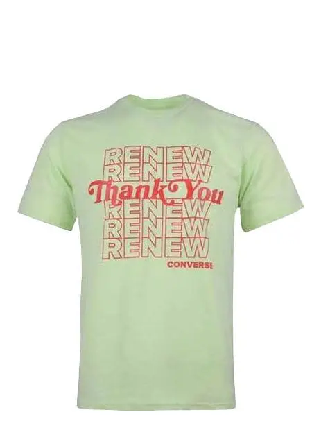CONVERSE Renew Alphabet Print Short Sleeve T-shirt - Green