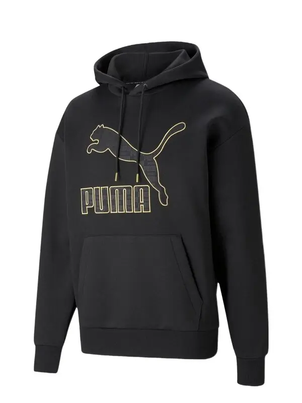 PUMA Logo Luxe Graphic Hoodie - Black/gold