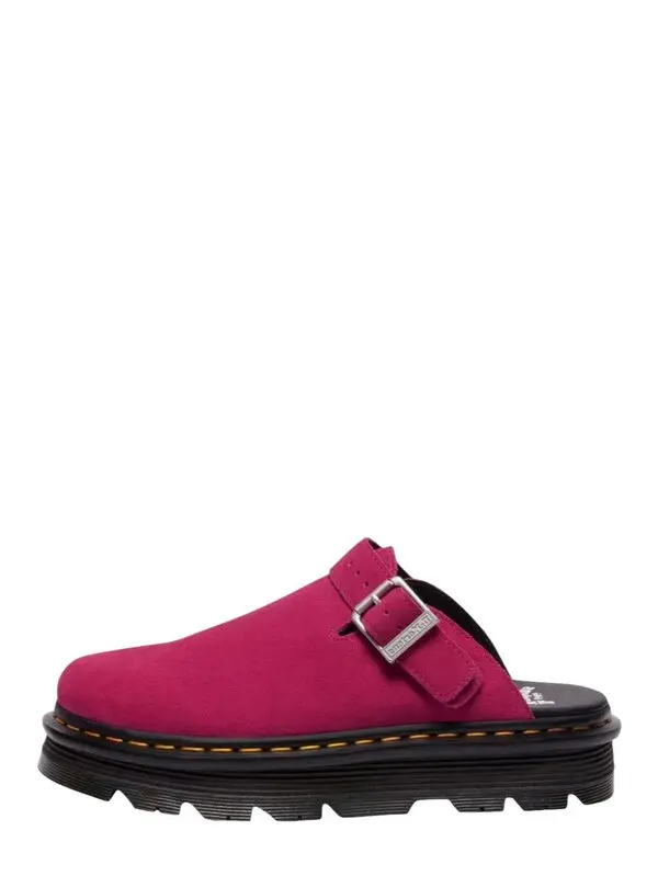 Dr. Martens Zebzag Suede Mules - Fuchsia Pink
