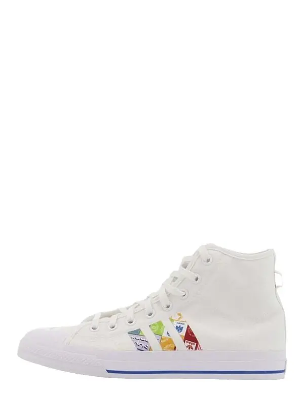 Adidas Nizza High Rf 'graphic Design' Sneakers - White/blue/orange