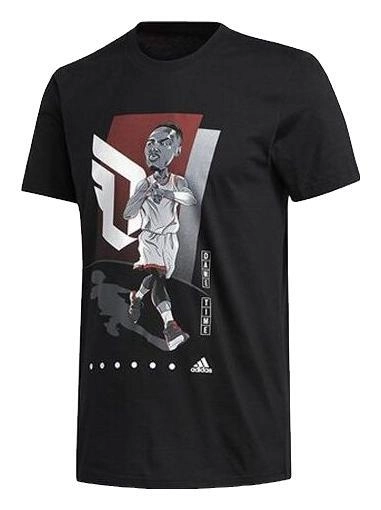 Adidas Dame Gu Tee Basketball Sports Short Sleeve - Black