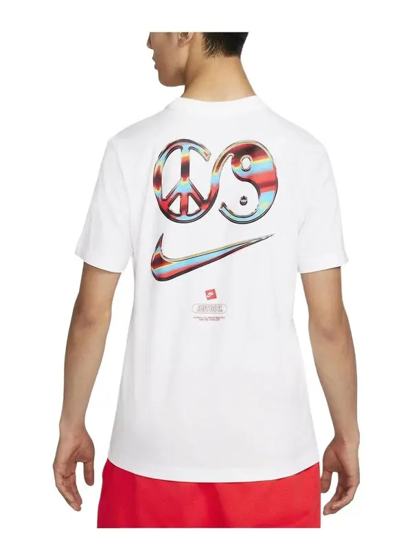 Nike T-shirt 'white - White/red
