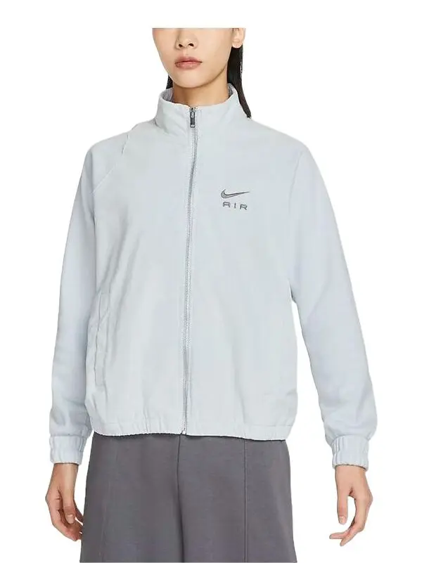 Nike Logo Corduroy Stand Collar Jacket - Grey