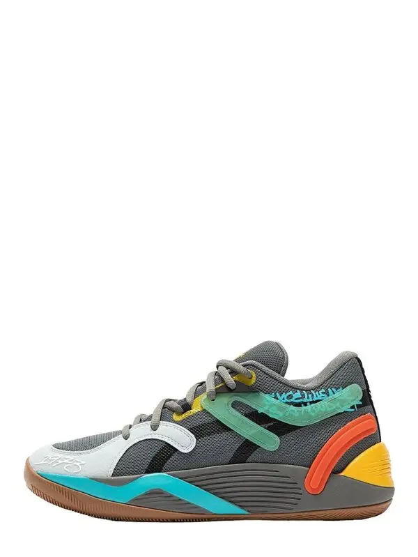 PUMA Trc Blaze Court Block Party Sneakers - Gray/white/blue