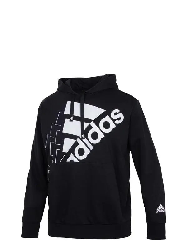 Adidas Large Logo Pullover Hoodie - Black