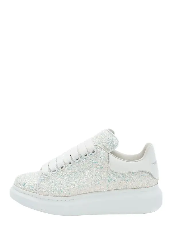 Alexander McQueen Oversized Glitter Sneaker - Silver