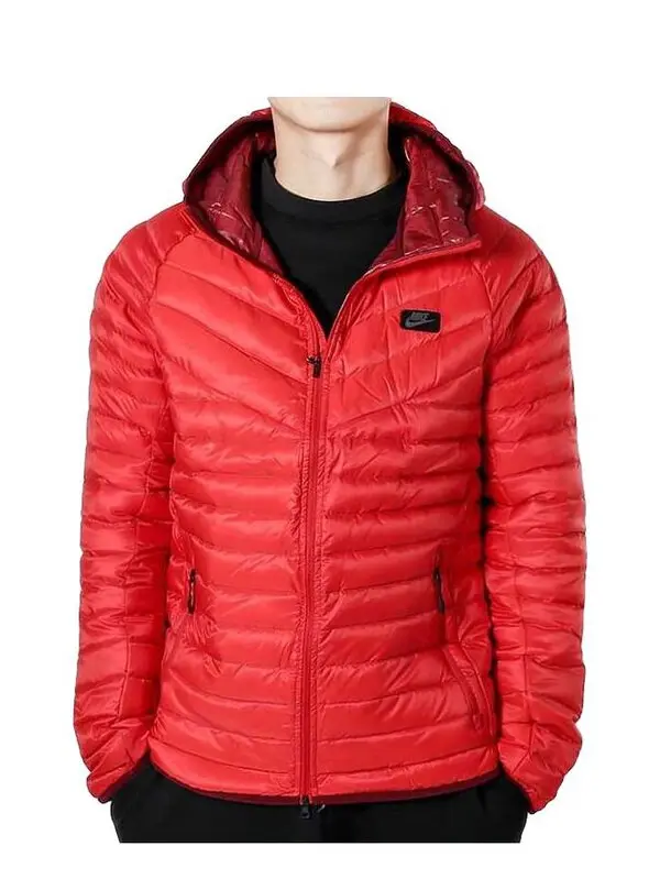 Nike Hooded Down Jacket - Red