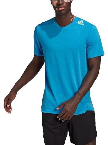 Adidas Sports Short Sleeve V-neck T-shirt - Blue