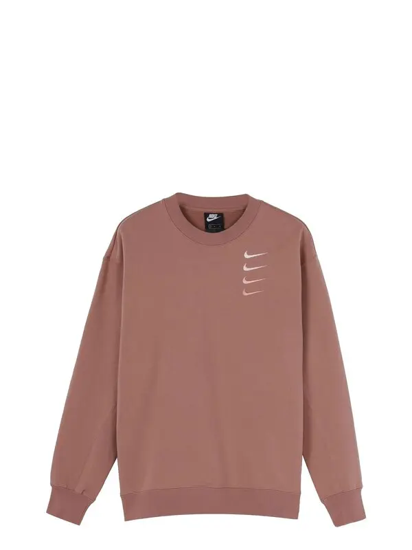 Nike Swoosh Sportswear French Terry Crewneck Sweatshirt - Light Brown