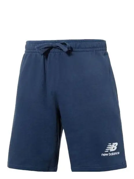 NEW BALANCE Essentials Stacked Logo French Terry Shorts - Navy