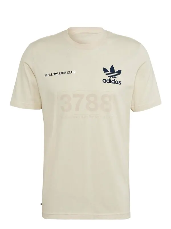 Adidas Originals Mrc Tee Brand Logo Printing Round Neck Short Sleeve Creamy White T-shirt - Default Colorway