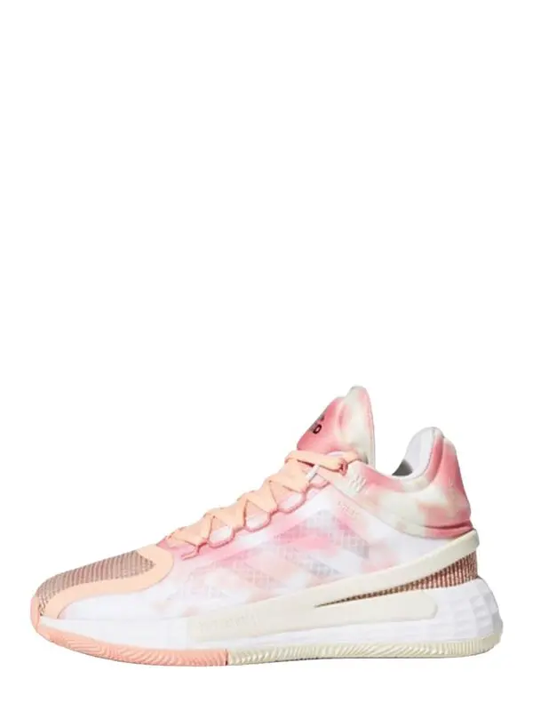 Adidas D Rose Mid Top Basketball Sneakers - White/pink