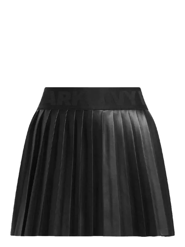 Adidas Originals X Ivy Park Leather Pleated Mini Skirt - Black