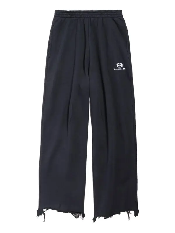 Balenciaga Unity Sports Icon Cropped Sweatpants - Black/white