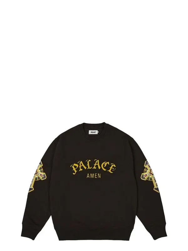 PALACE Saints Crewneck Sweatshirt - Black