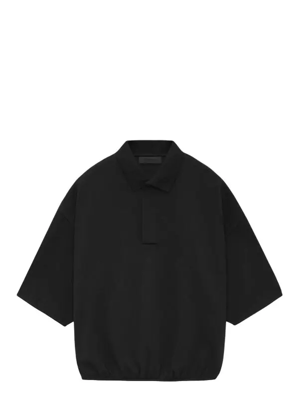 Fear Of God Ss24 3/4 Sleeve Polo Shirt - Black