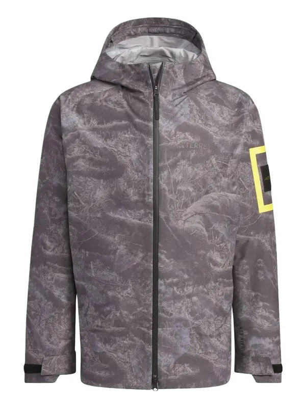 Adidas X National Geographic Allover Print Rain. Rdy Jacket - Silver Violet