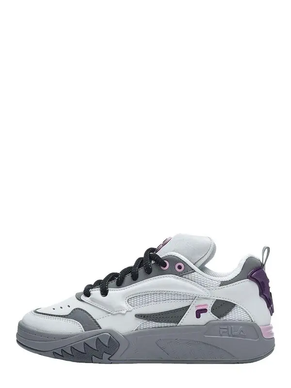 FILA FUSION Desperado Vintage Basketball Sneakers - White/grey/purple