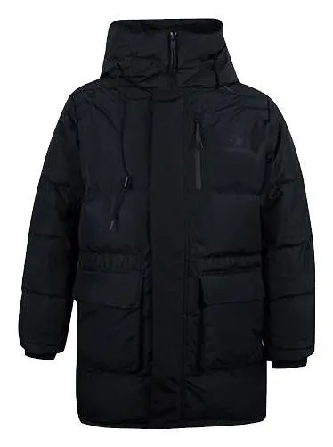 CONVERSE Mid-length Down Fill Puffer Jacket - Black
