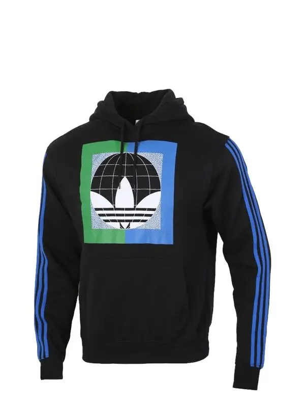 Adidas Originals Fleece Lined Hooded Pullover - Black
