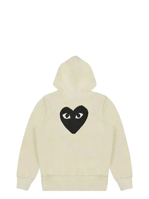 Play Comme Des Garcon Play Comme Des Garcons Zip Hoodie - Beige