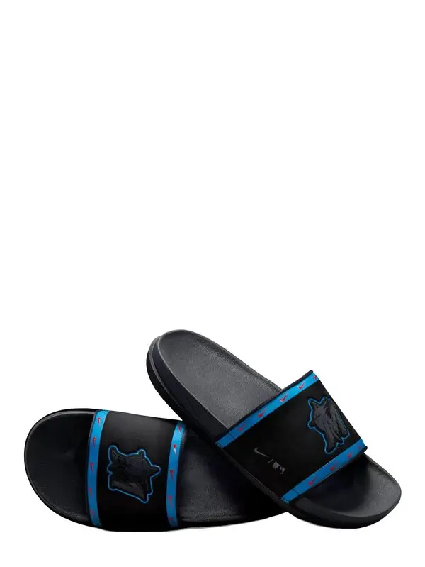 Nike Mlb X Offcourt Slide 'miami Marlins - Black/blue