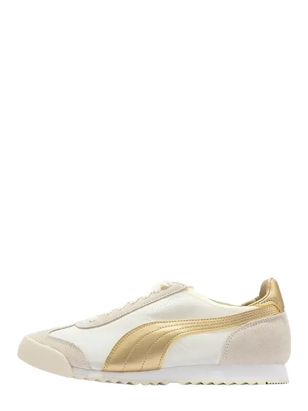 PUMA Roma Og Nylon 'metallic Whisper White Team Gold' Sneakers - White/cream/gold