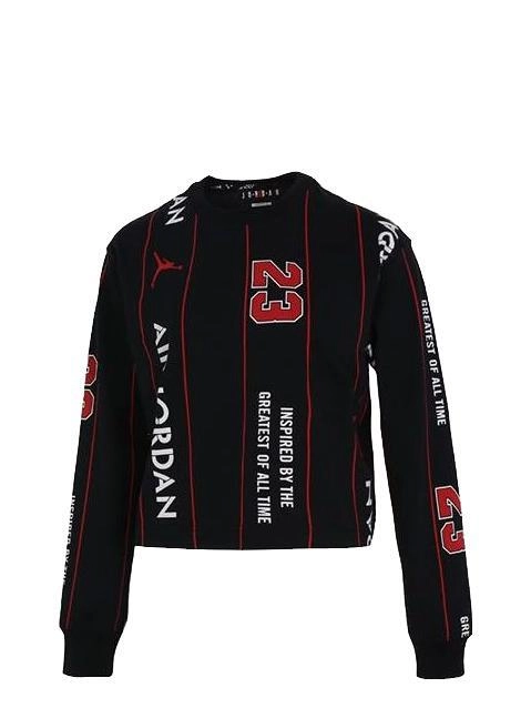 Nike Jordan "23" Graphic Print Crewneck T-shirt - Black