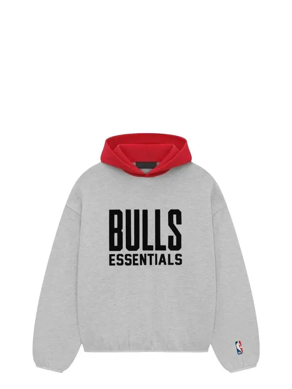 Fear Of God X Nba Bulls Hoodie - Light Heather