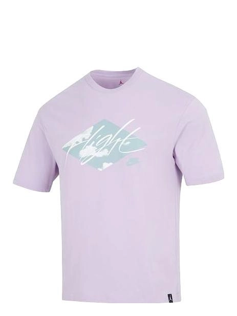 JORDAN Essentials Pattern Printing Round Neck Tee 'lilac - Default Color