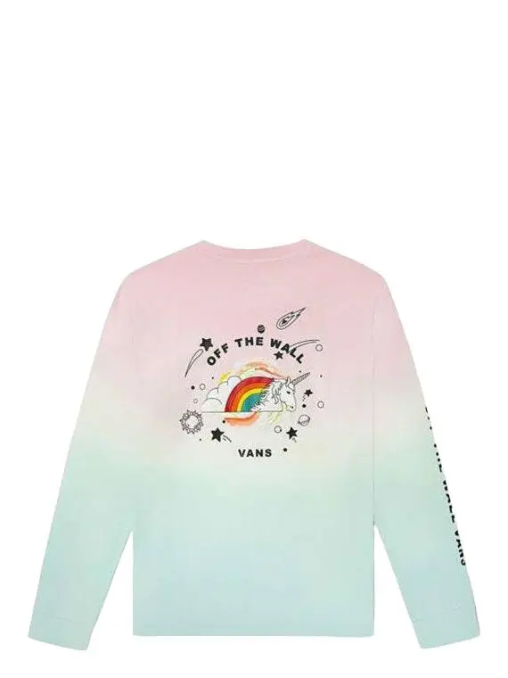 VANS Gradient Rainbow Unicorn Long Sleeve T-shirt - Tan