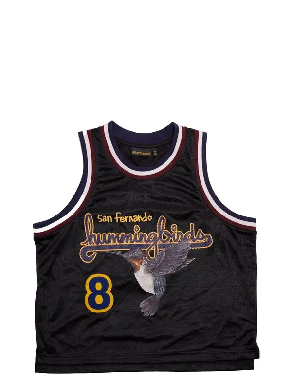 Drew House Hummingbirds Cropped Basketball Jersey - Black