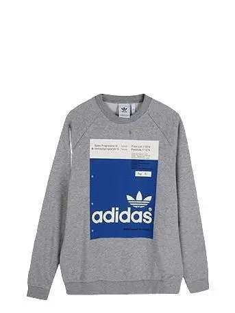 Adidas Clover Series Crewneck Sweatshirt - Gray