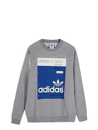Adidas Clover Series Crewneck Sweatshirt - Gray