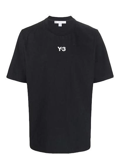 Adidas Y-3 Ch1 Short Sleeve Center Front Logo Tee - Black