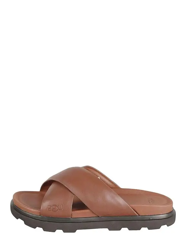 UGG Capitola Cross Slide Sandal - Brown