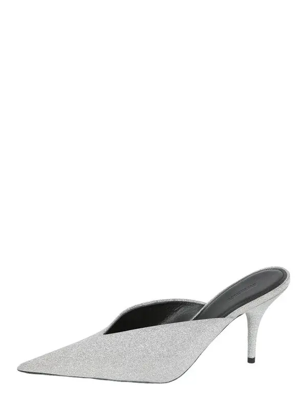 Balenciaga Glitter Knife Slingback - Silver/black
