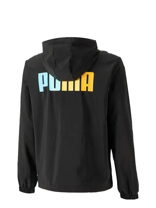 PUMA Full Sleeve Printed Hoodie - Black