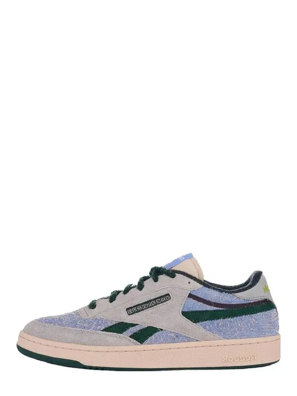 REEBOK X Brain Dead Club C Revenge Low Top Sneakers - Gray/light Blue