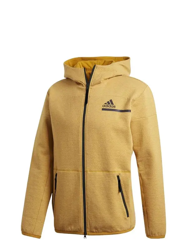 Adidas Zne Fleece Hooded Jacket - Gold