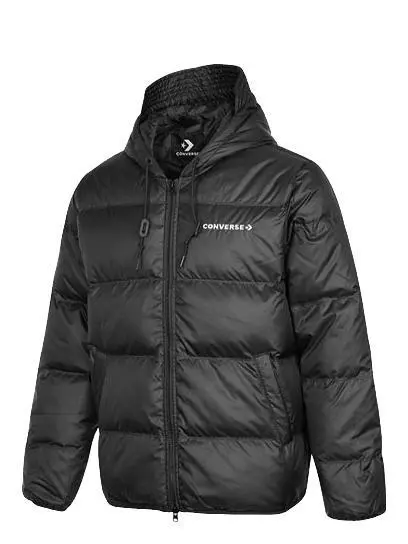 CONVERSE Downfilled Hooded Jacket - Black