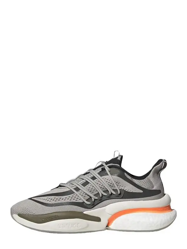 Adidas Alphaboost V1 Low Top Sneakers - Metal Grey/screaming Orange/olive Strata