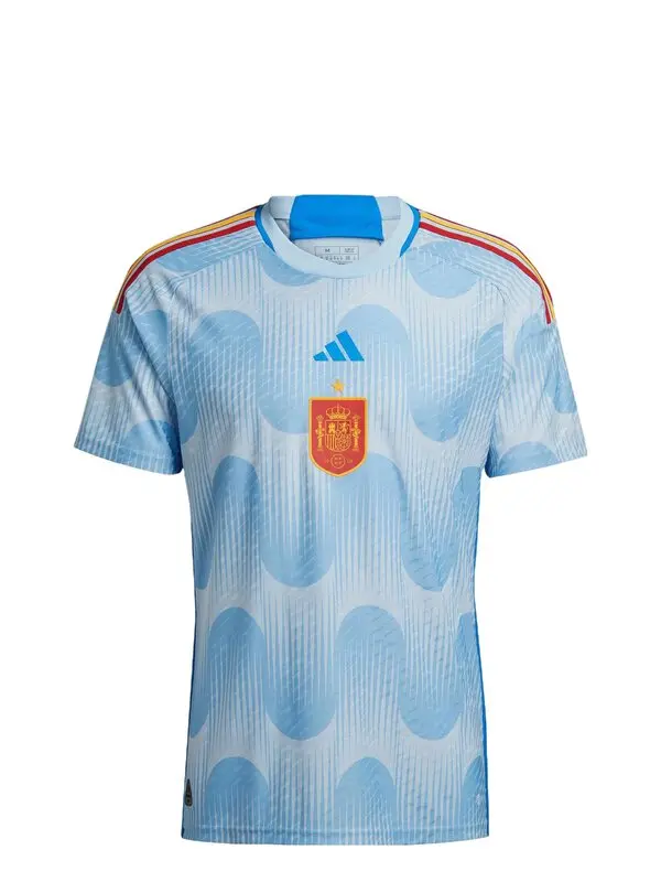 Adidas Spain 2022-2023 World Cup Away Authentic Jersey - Glow Blue