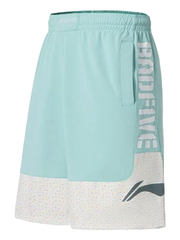 LI-NING Badfive Logo Basketball Shorts - Blue/white