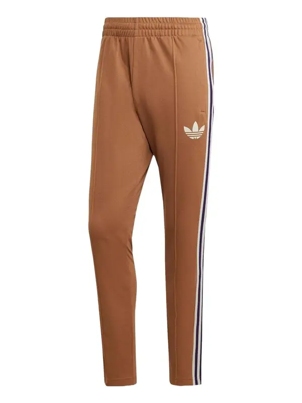 Adidas Striped Tp Side Printing Straight Pants Asia Sizing - Brown