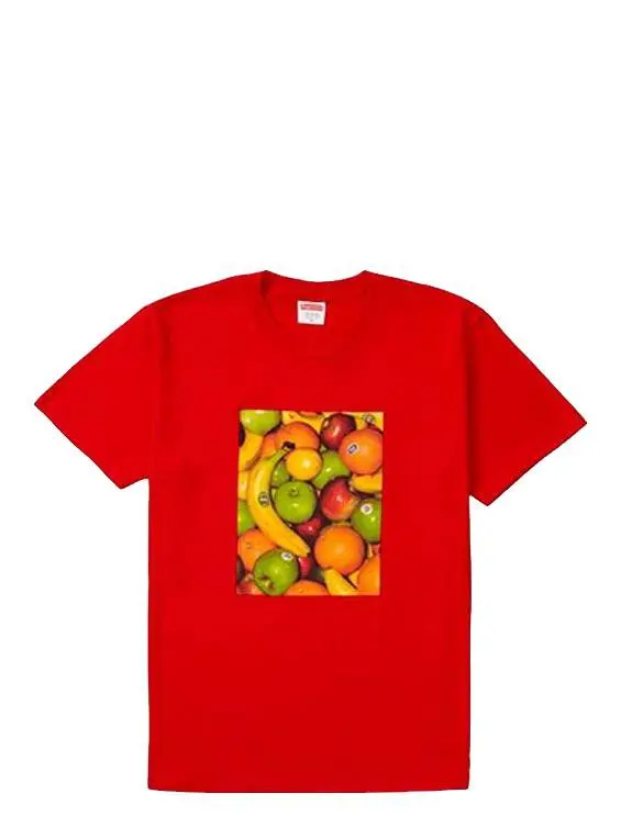 Supreme Ss19 Fruit Tee Printing Short Sleeve - Red
