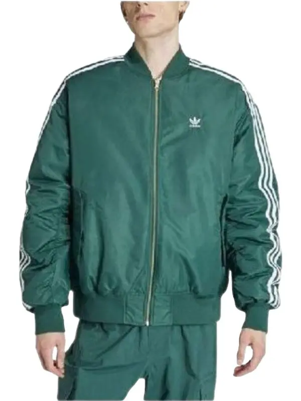 Adidas Reversible Bomber Jacket - Green/white
